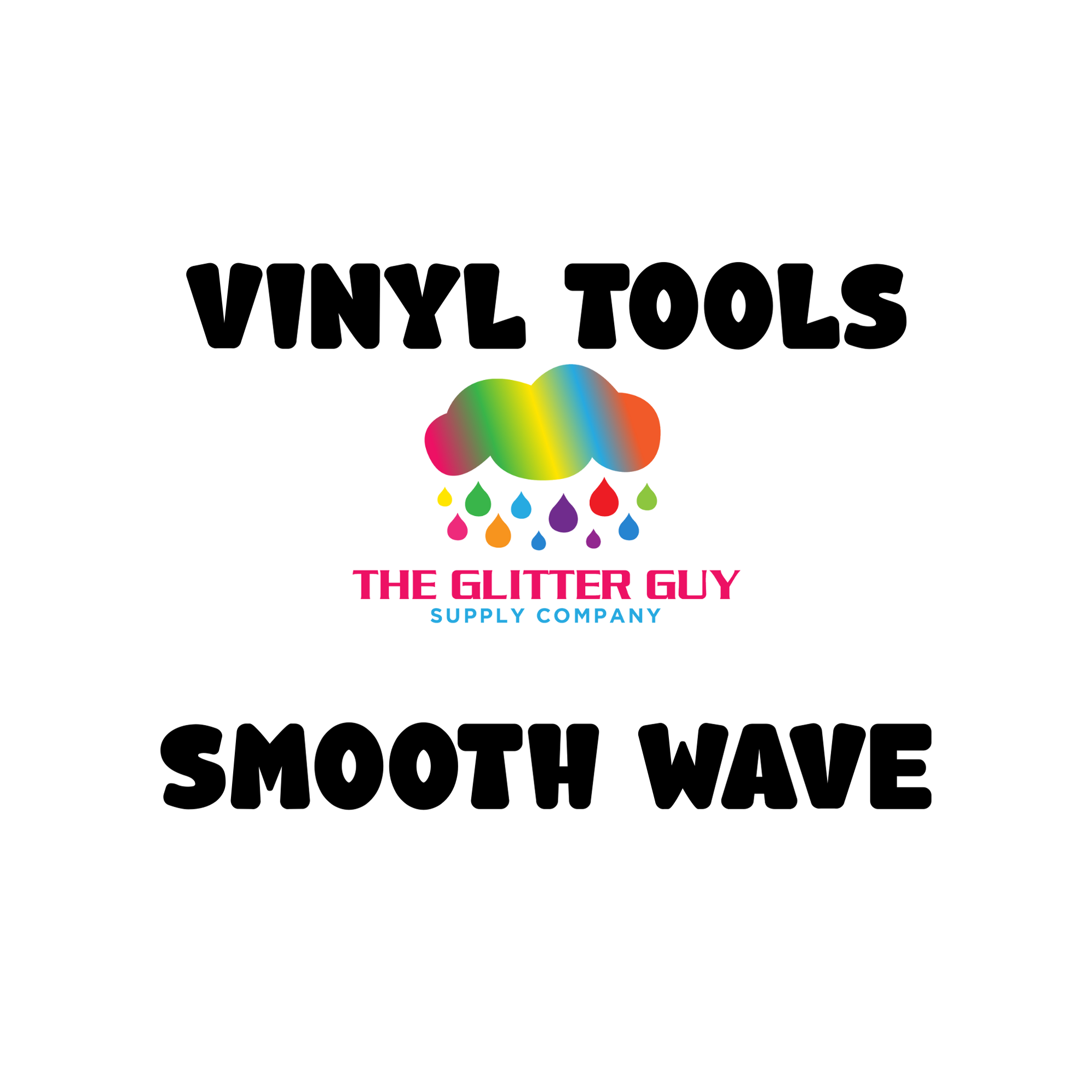 Wave - 10.25" Long Multiple Size Vinyl Cutting Template — The Glitter Guy