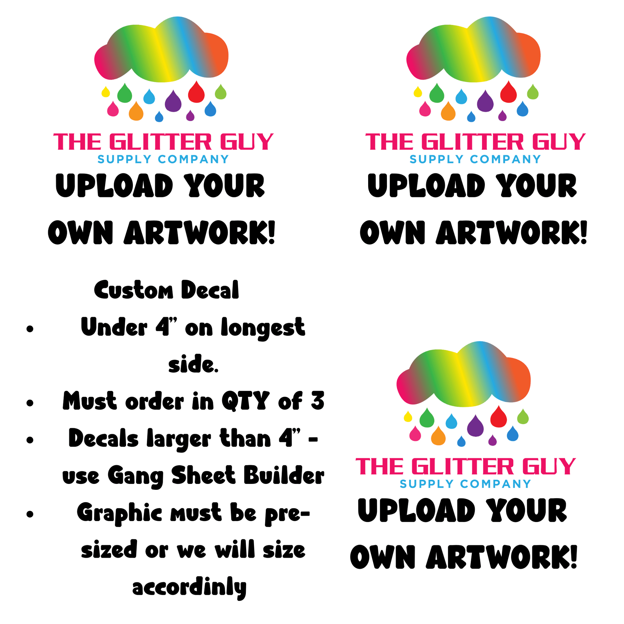 Custom Printed Decals — The Glitter Guy