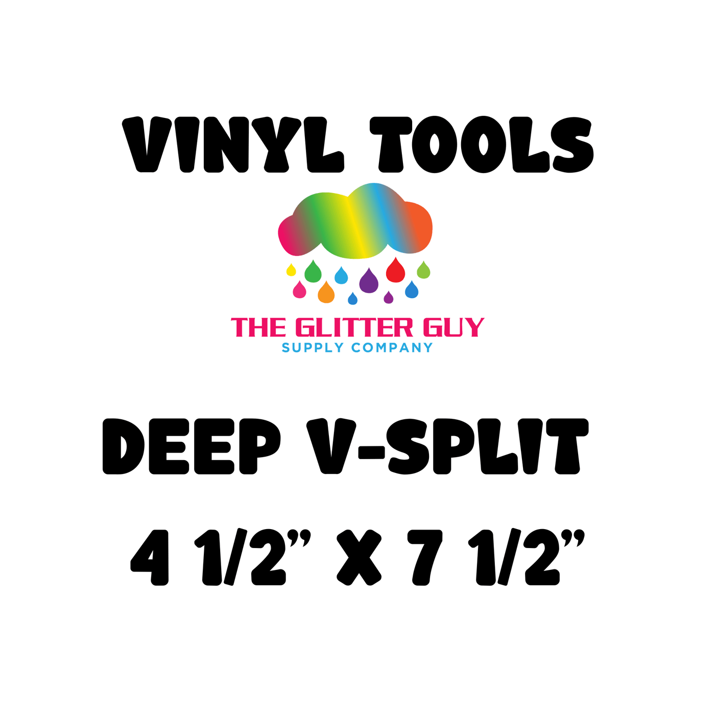 Deep V-Split Vinyl Cutting Template (Choose Size) — The Glitter Guy