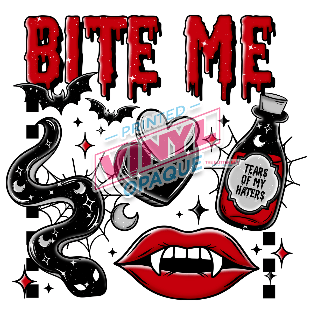 Printed Decal - Bite Me — The Glitter Guy