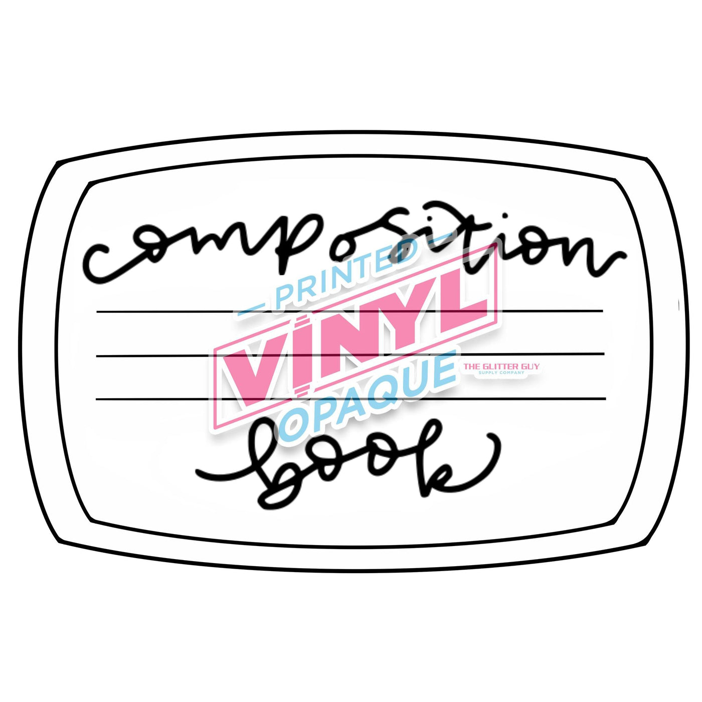 Printed Decal - Composition Book Label — The Glitter Guy