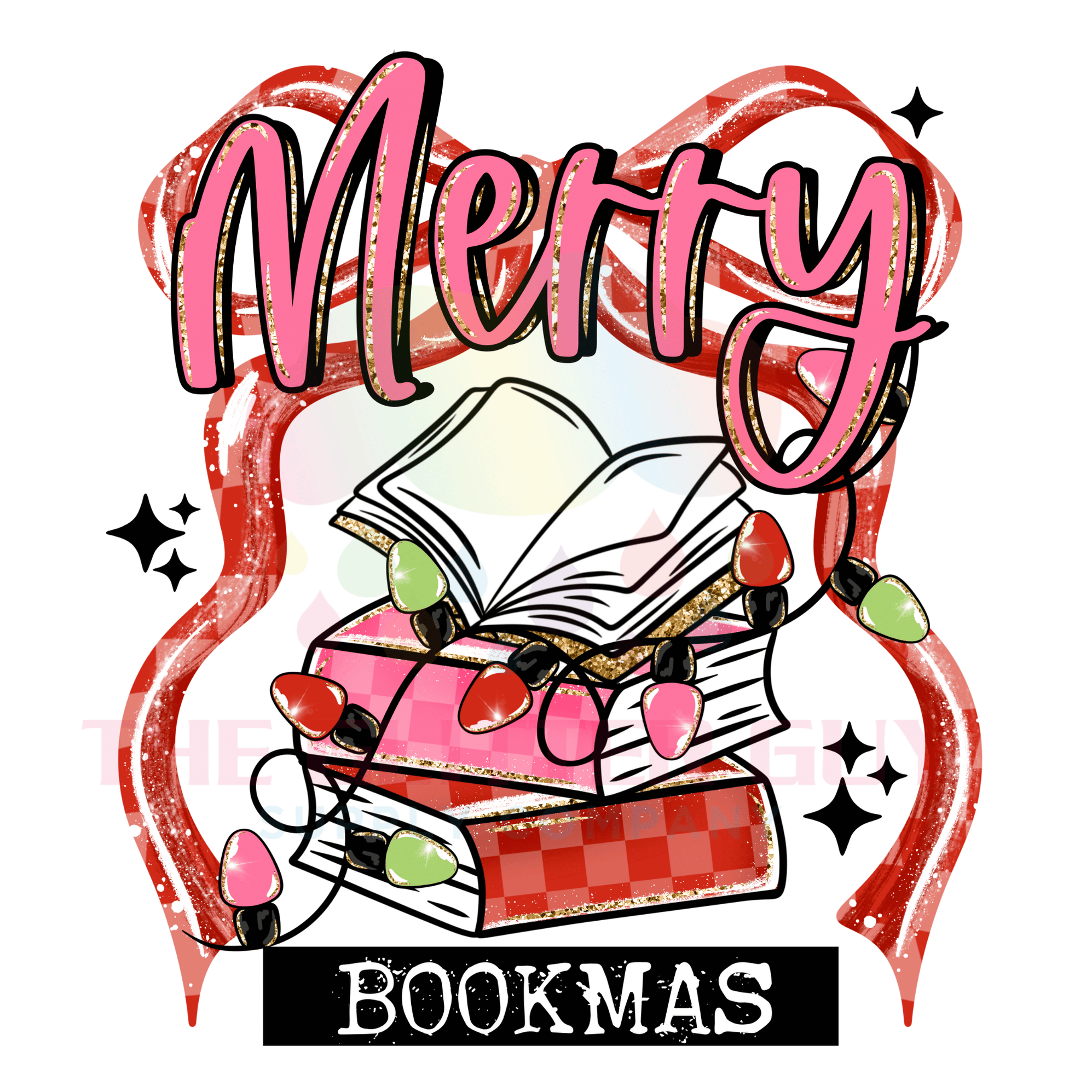 Printed Decal - Merry Bookmas — The Glitter Guy