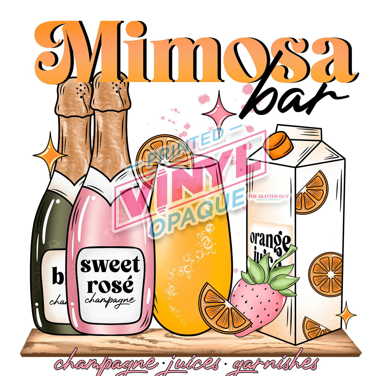 Printed Decal - Mimosa Bar — The Glitter Guy