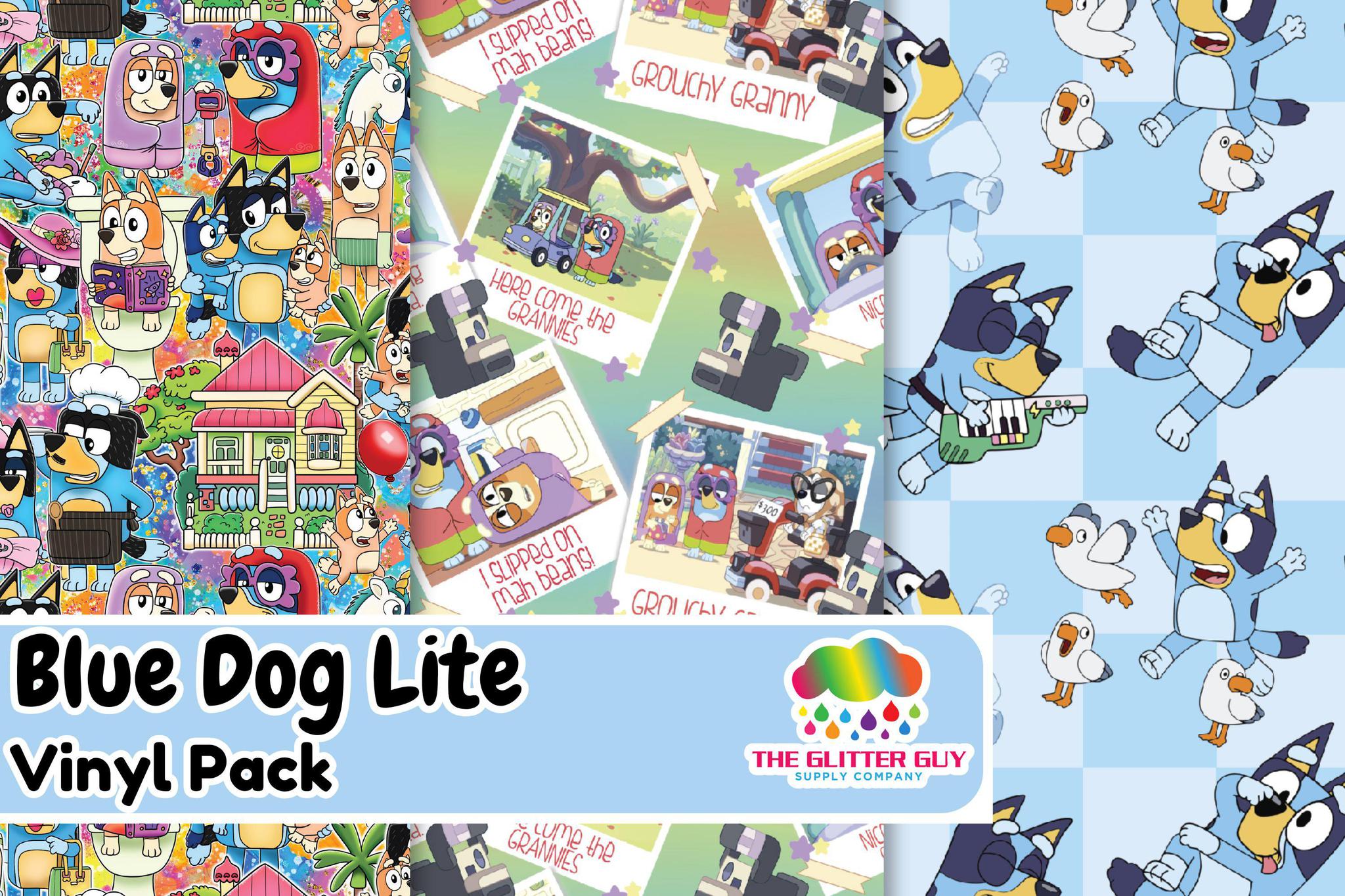 Printed Vinyl - Blue Dog Lite — The Glitter Guy