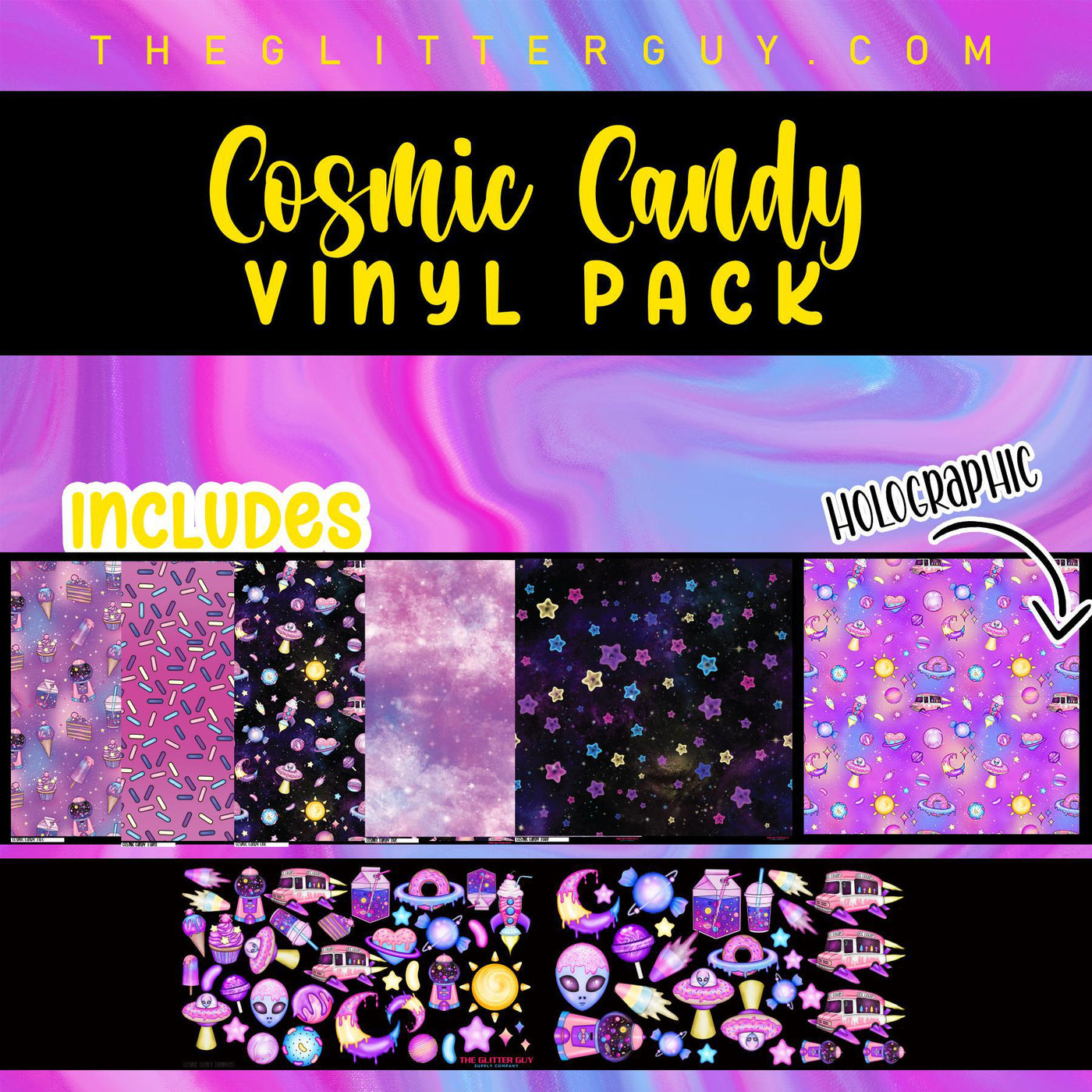 Printed Vinyl - Cosmic Candy — The Glitter Guy