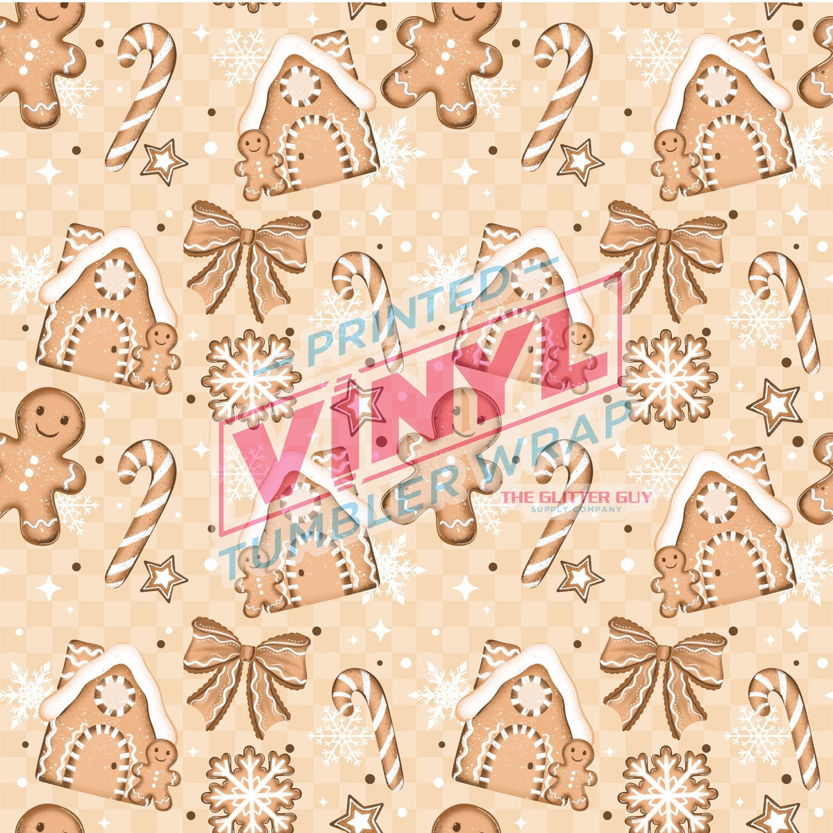 Printed Vinyl - Gingerbread Village — The Glitter Guy