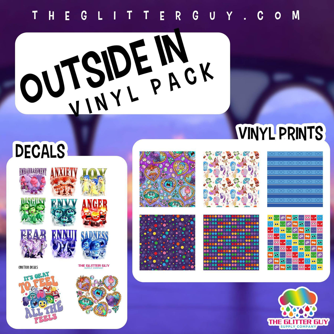 Printed Vinyl Packs - Outside In Vinyl Pack — The Glitter Guy