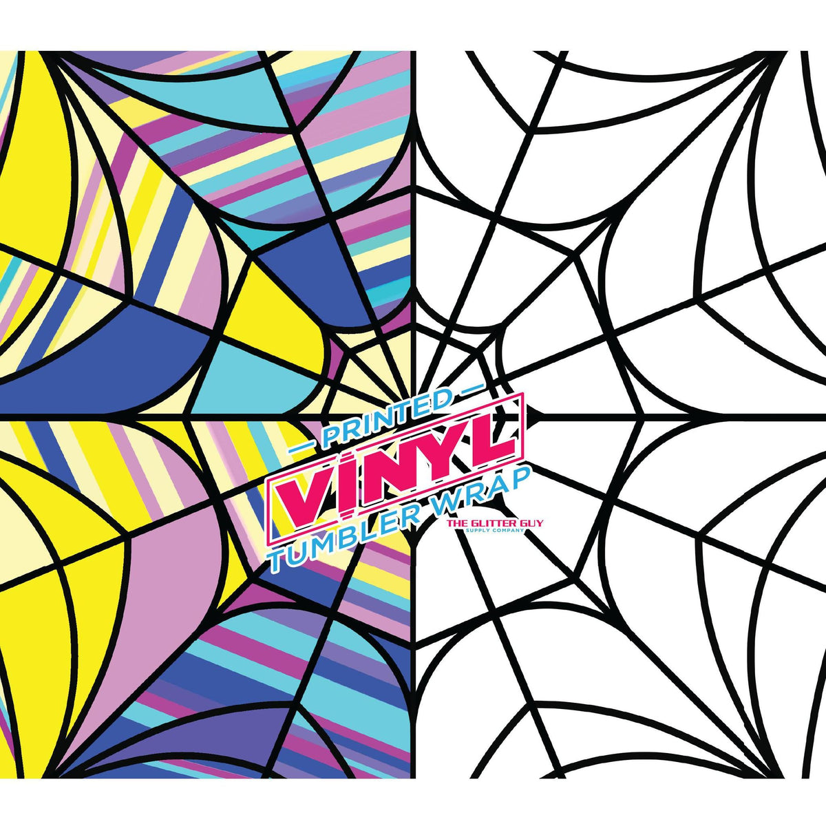 Printed Vinyl - Split Glass Web Tumbler Cut — The Glitter Guy