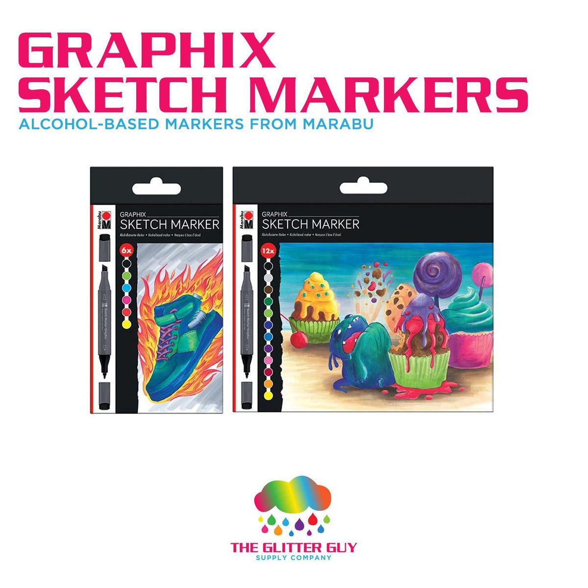 Marabu Alcohol-Based Graphix Sketch Markers — The Glitter Guy