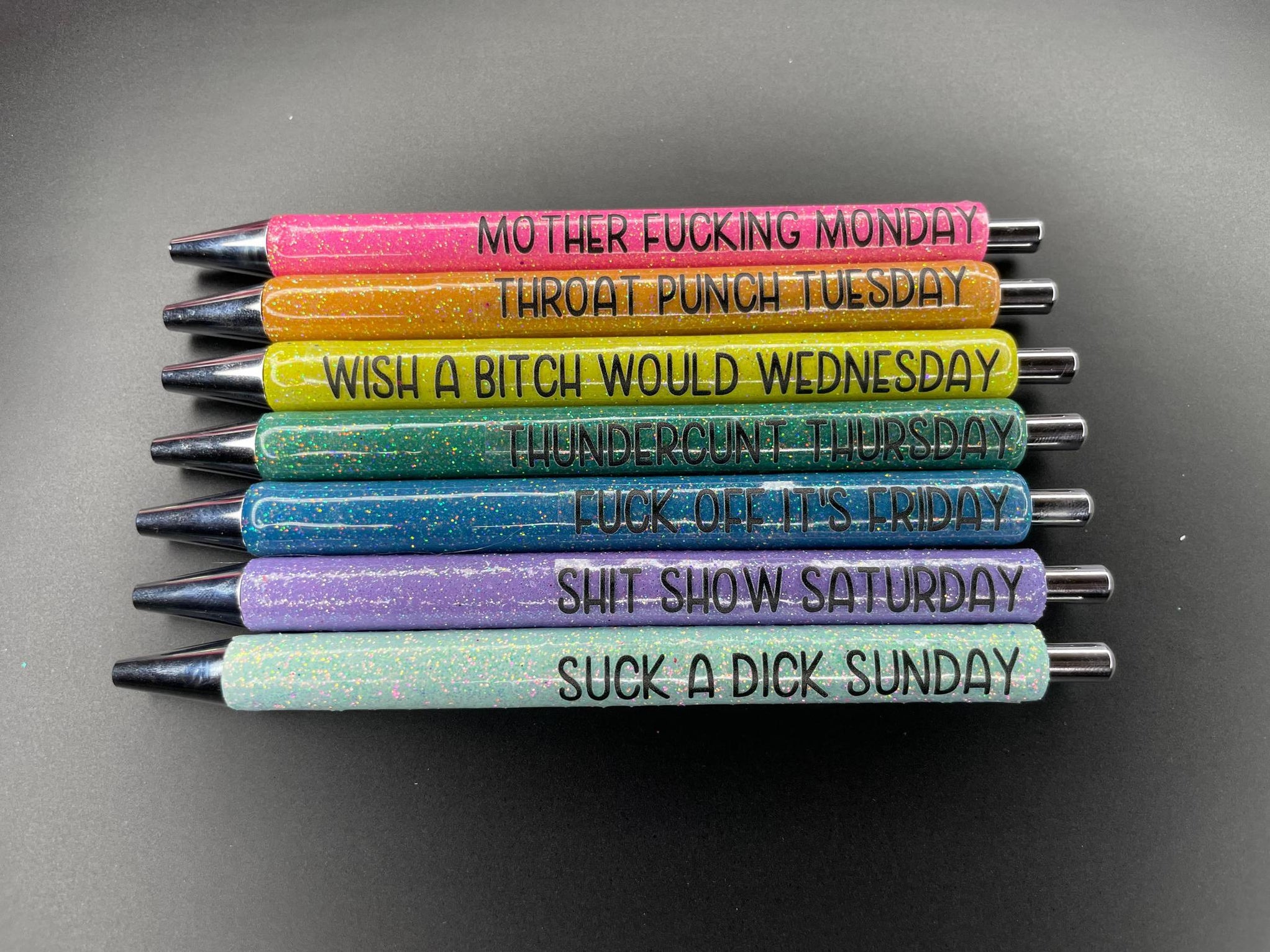 Printed Vinyl Pen Decals - Curse Words — The Glitter Guy