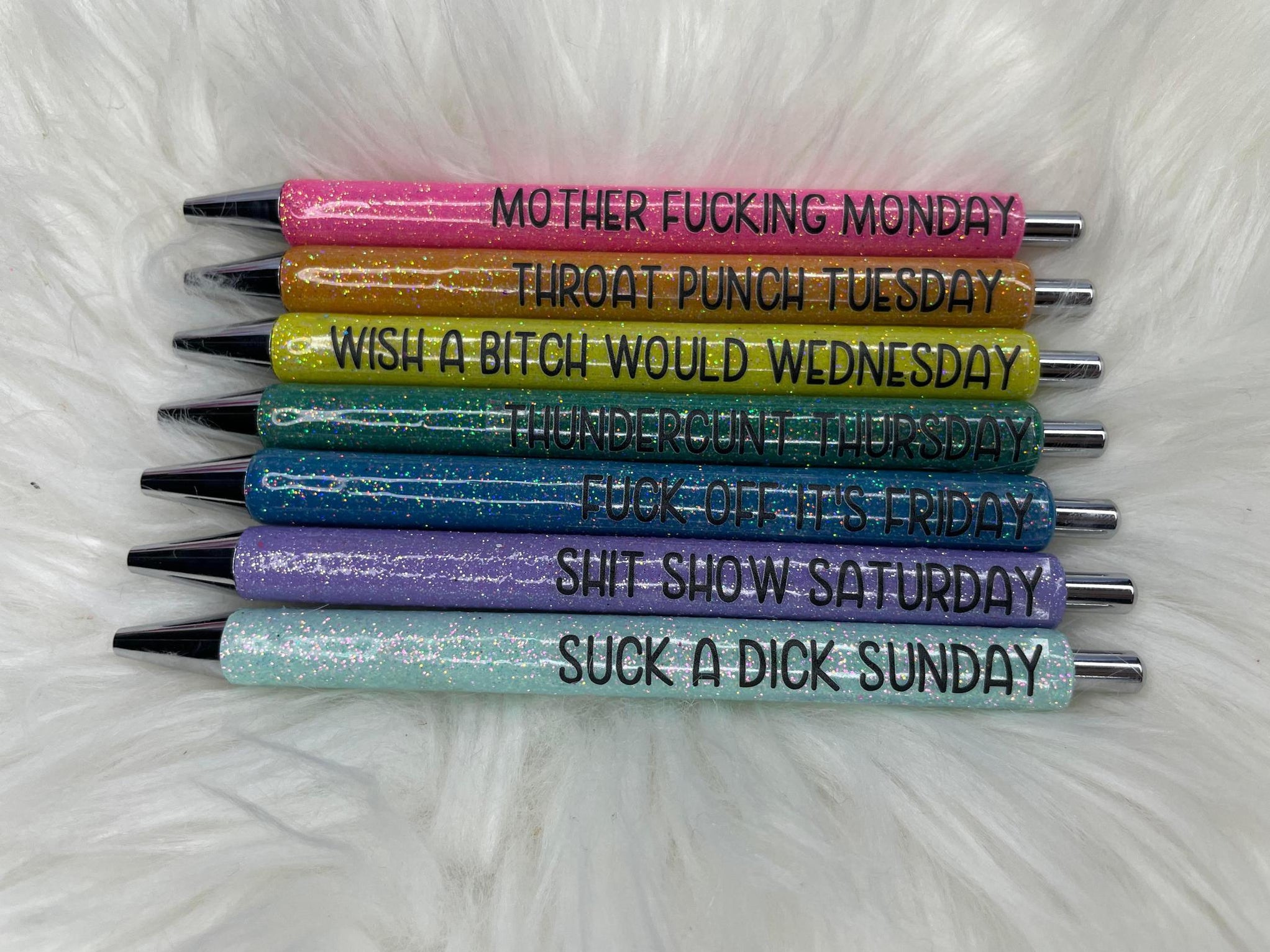 Printed Vinyl Pen Decals - Curse Words — The Glitter Guy